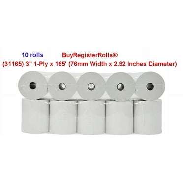 Rolls) 2 1/4 x 150 ft White Adding Machine Tape Paper Rolls Premium One ...