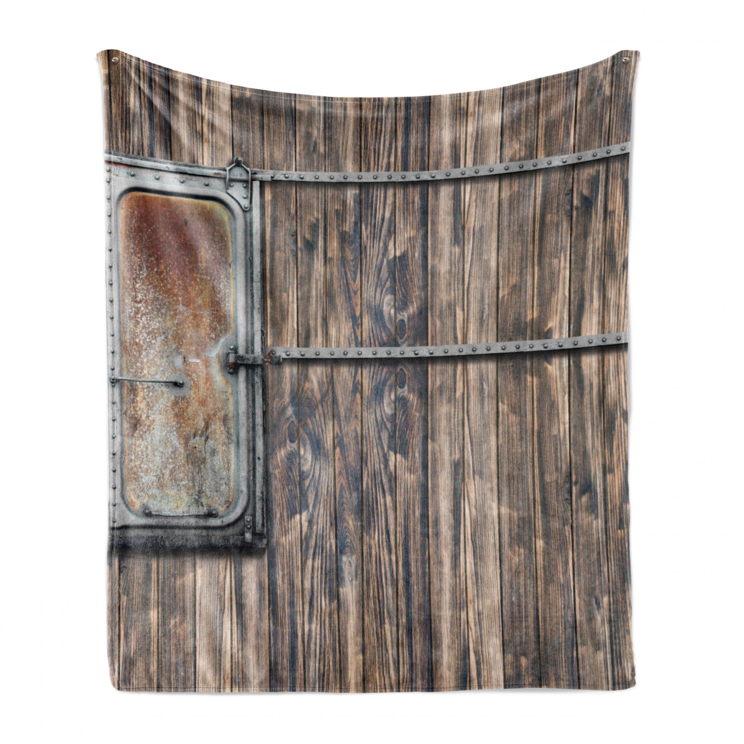 Rustic Soft Flannel Fleece Throw Blanket, Nautical Wooden Tree Planks ...