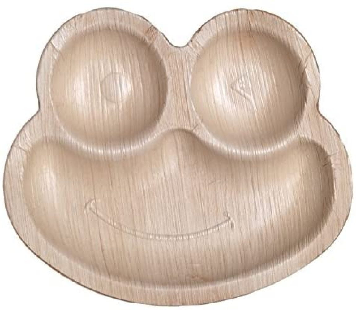 "MilcTabe Palm Leaf Plates Set (Pack of 20) | Kids Frog Plates ...