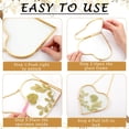 Heart Pressed Flower Picture Frames Gold 5.3 x 5.3 Inch Wall Decor ...