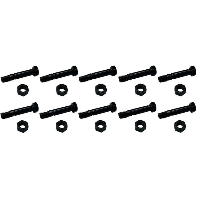 Pack Of 10 Shear Pins And Nuts 2 X 5 16 For Snow Blowers Replaces