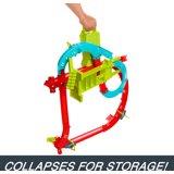 Hot Wheels Track Set, Neon Speeders Skyscraper Speed Circuit with 1 Hot ...