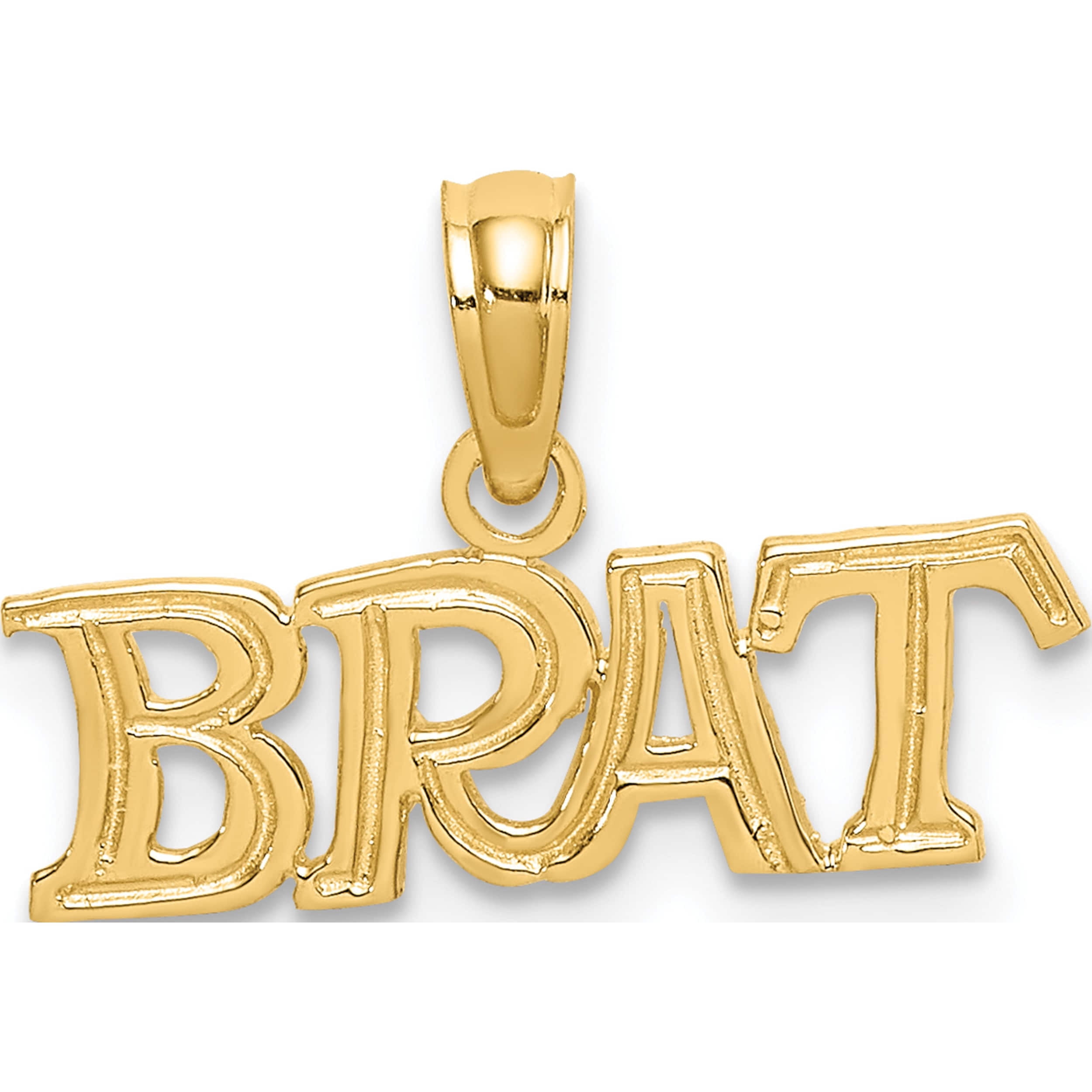 14K Yellow Gold Polished Brat Charm (5.95 X 18.9) Made In United States ...