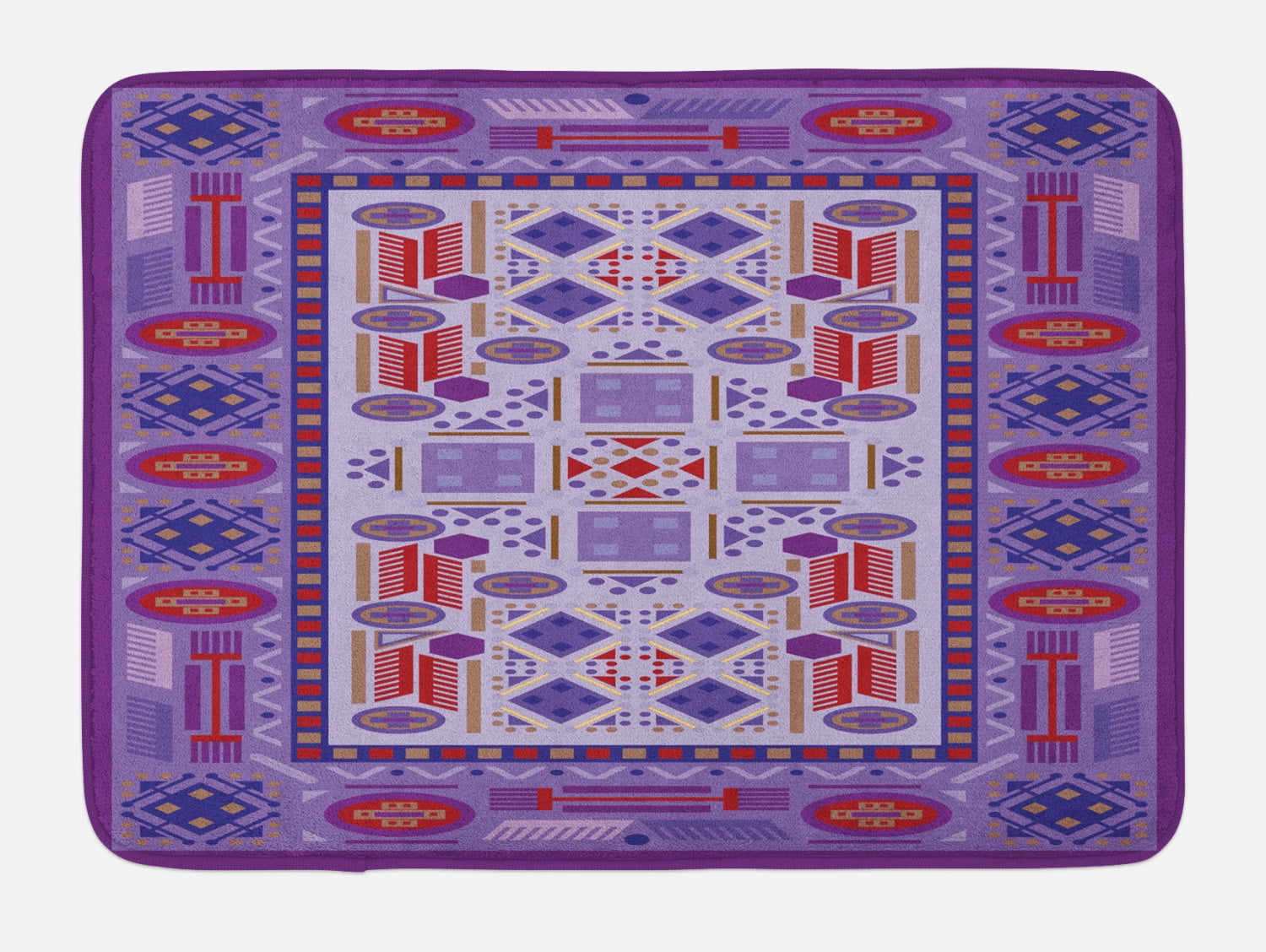 Afghan Bath Mat, Timeless Tribal Pattern with Middle Eastern Folklore ...