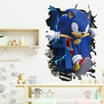 Cartoon Wall Decals 3D Breaking Through Wall Stickers Kids Bedrooms ...