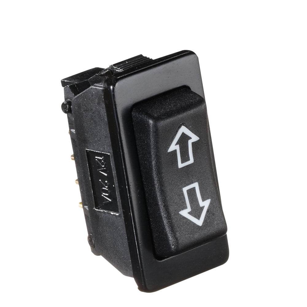 RV Designer S125 DC Rocker Switch With Plate - 40 Amp, Black - Walmart.com
