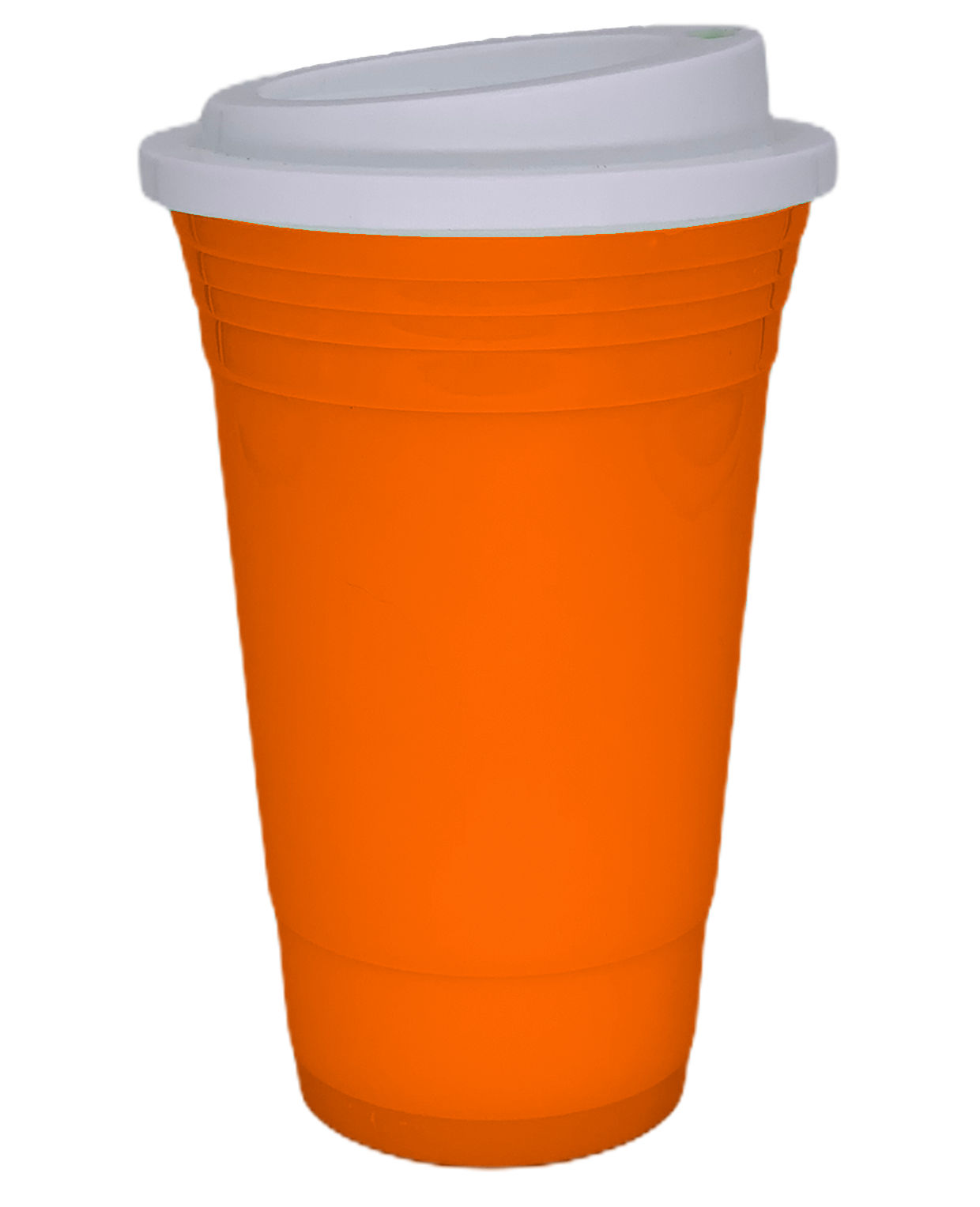 Double Wall Insulated Tumbler Cup Coolie With Lid; USA Made (Orange, 6 ...