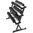 BalanceFrom 550 LB Dumbbell Set with 3-Tier Rack, Pair of 5-50 LBs ...