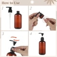 30 Pcs Empty Pump Bottles, 8 oz Amber Plastic Dispenser Containers ...