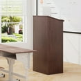 Gymax Wooden Podium Stand, 46'' Church Lectern with Tilted Desktop ...