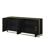 Inspired Home Ulani Sideboard Buffet in Black - Walmart.com