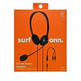 Onn 3.5 mm Wired Stereo Headset, Adjustable Headband, Built-in ...