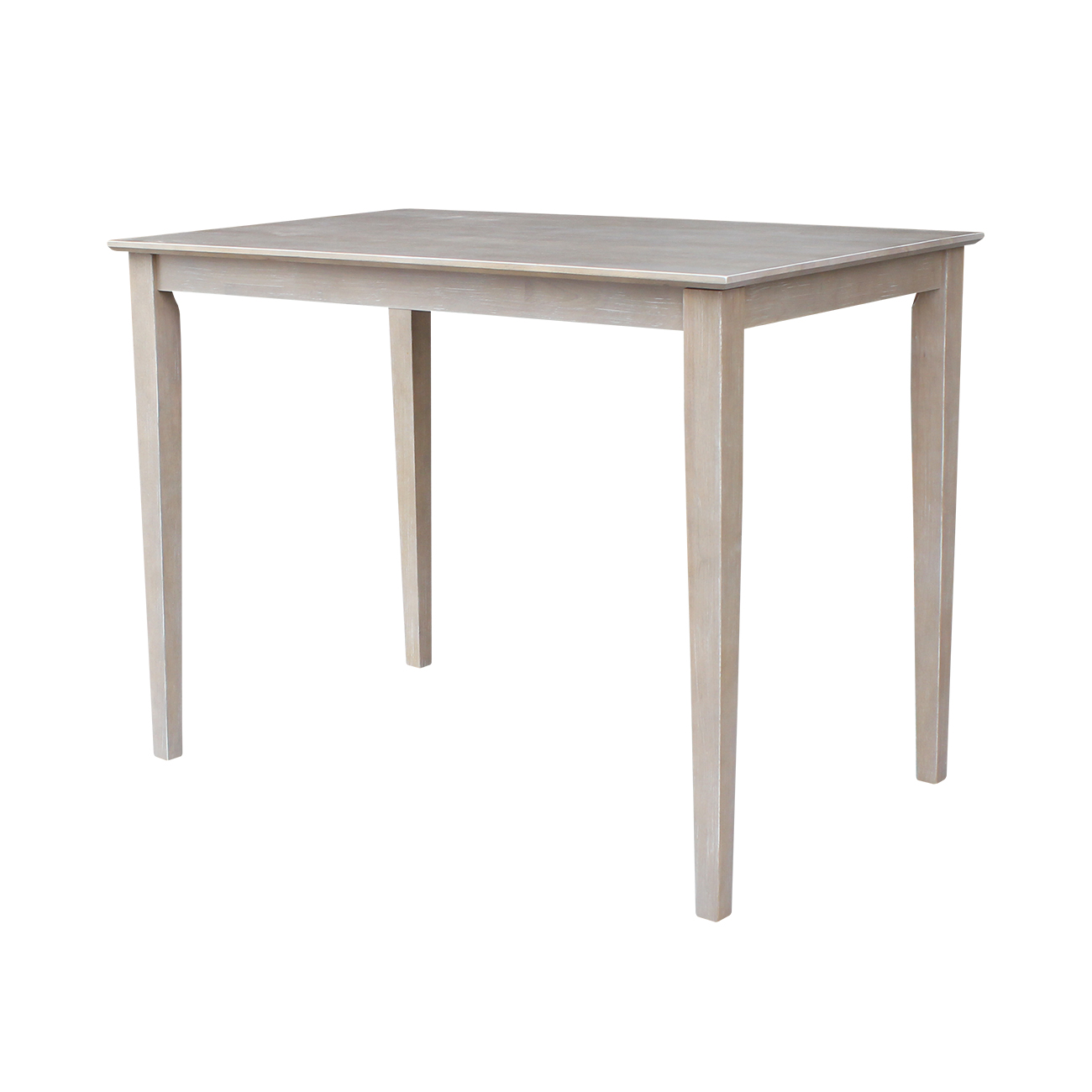 Solid Wood 30"x 48" Dining Table in Washed Gray Taupe - Walmart.com
