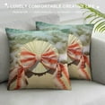 PIKWEEK Hello Summer Beach Shell Coral Coastal Decorative Throw Pillow ...
