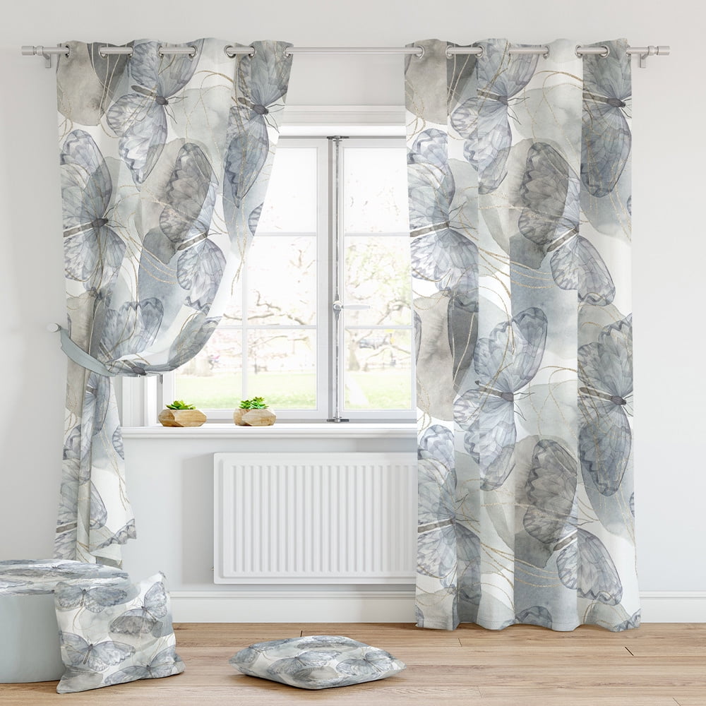 MAWCLOS Drapes UV Protection Curtains Energy Efficient 2Pcs Privacy ...