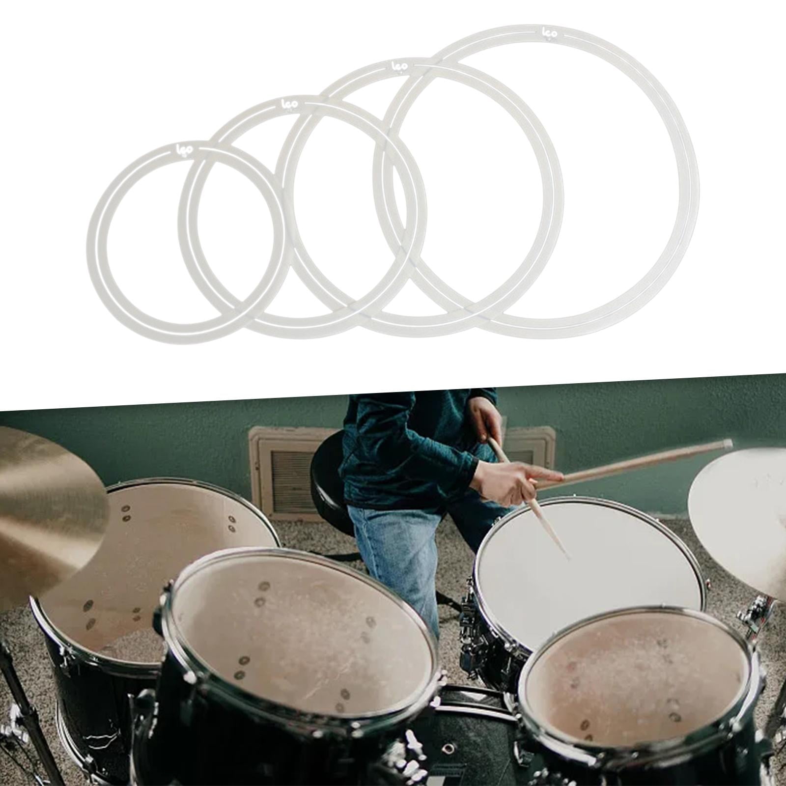 4 piezas tambores Anillos mudos Silenciadores de tambor CUTICAT Accs ...