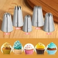 Large Icing Piping Tips Set 5PCS-Extra Large Icing Tips,Star Pastry ...