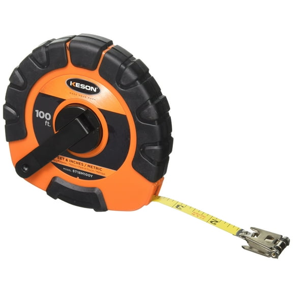Keson ST18M503X Closed-ABS Housing Steel Tape Measures, Speed Rewind ...