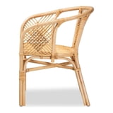 Baxton Studio Kagama Modern Bohemian Natural Brown Rattan Dining Chair ...