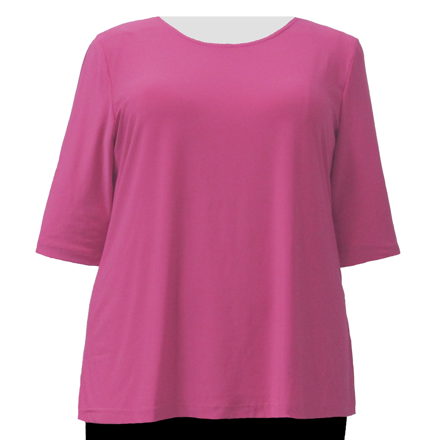 A Personal Touch Womens Plus Size Knit 3 4 Sleeve Top Pink 3x