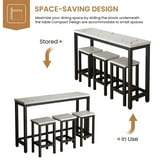 Dining Table Set for 3 People, 4 Piece Bar Table Set, Vintage ...
