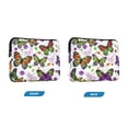 Butterflies with Complicate Patterns Flowers Quilted Laptop Protective ...