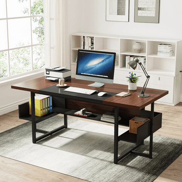 OXYLIFE 86.6"*47.2" Large Computer Desk Meeting Table for Home Office ...