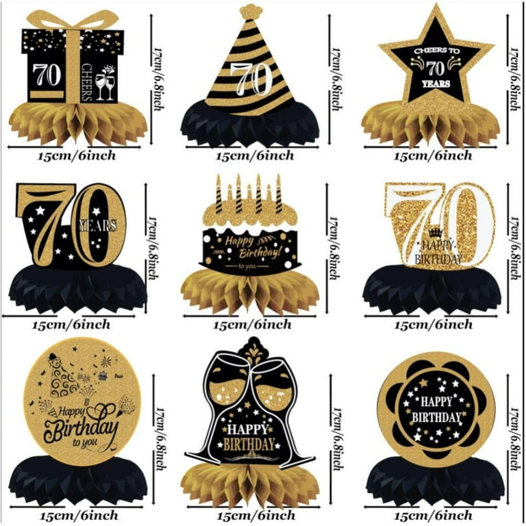 70th Birthday Party Table Decorations | Shelly Lighting
