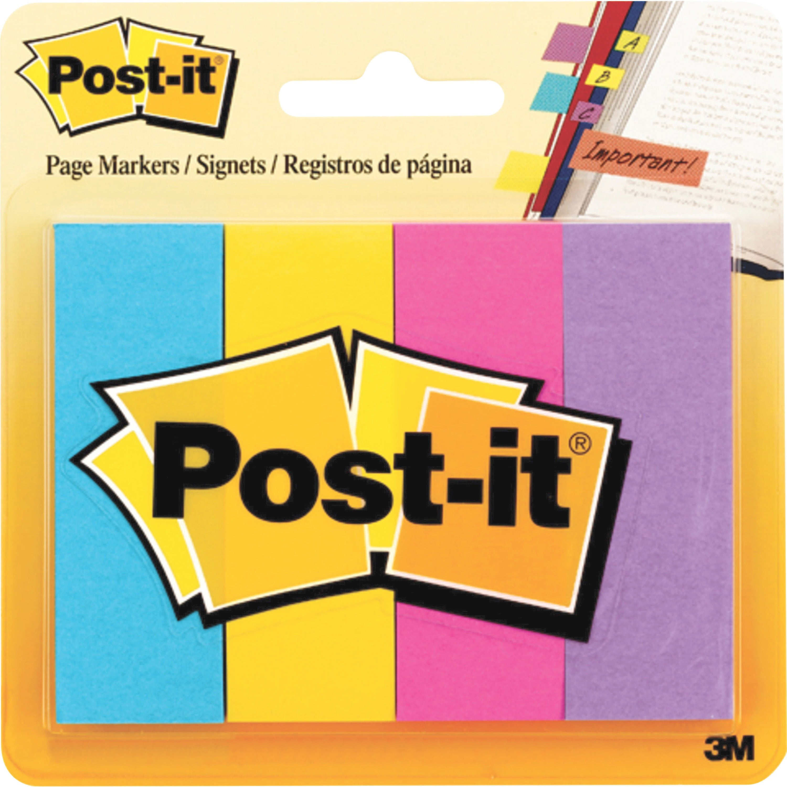 Post-it Page Markers, Assorted, 4 / Pack (Quantity) - Walmart.com ...
