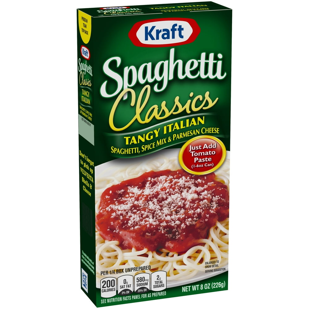 Kraft Spaghetti Classics Tangy Italian Easy Pasta Meal with Spaghetti ...