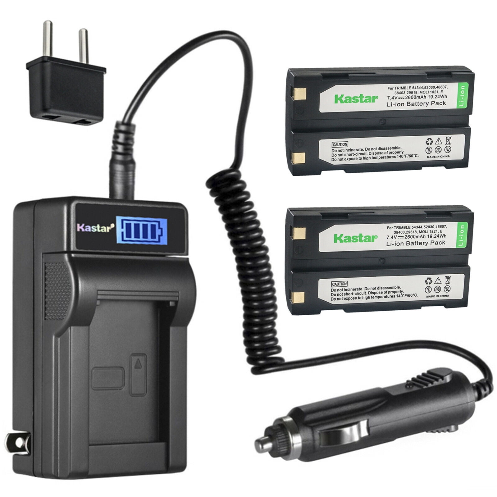 Kastar 2-Pack Ei-D-Li1 Battery and LCD AC Charger Compatible with ...
