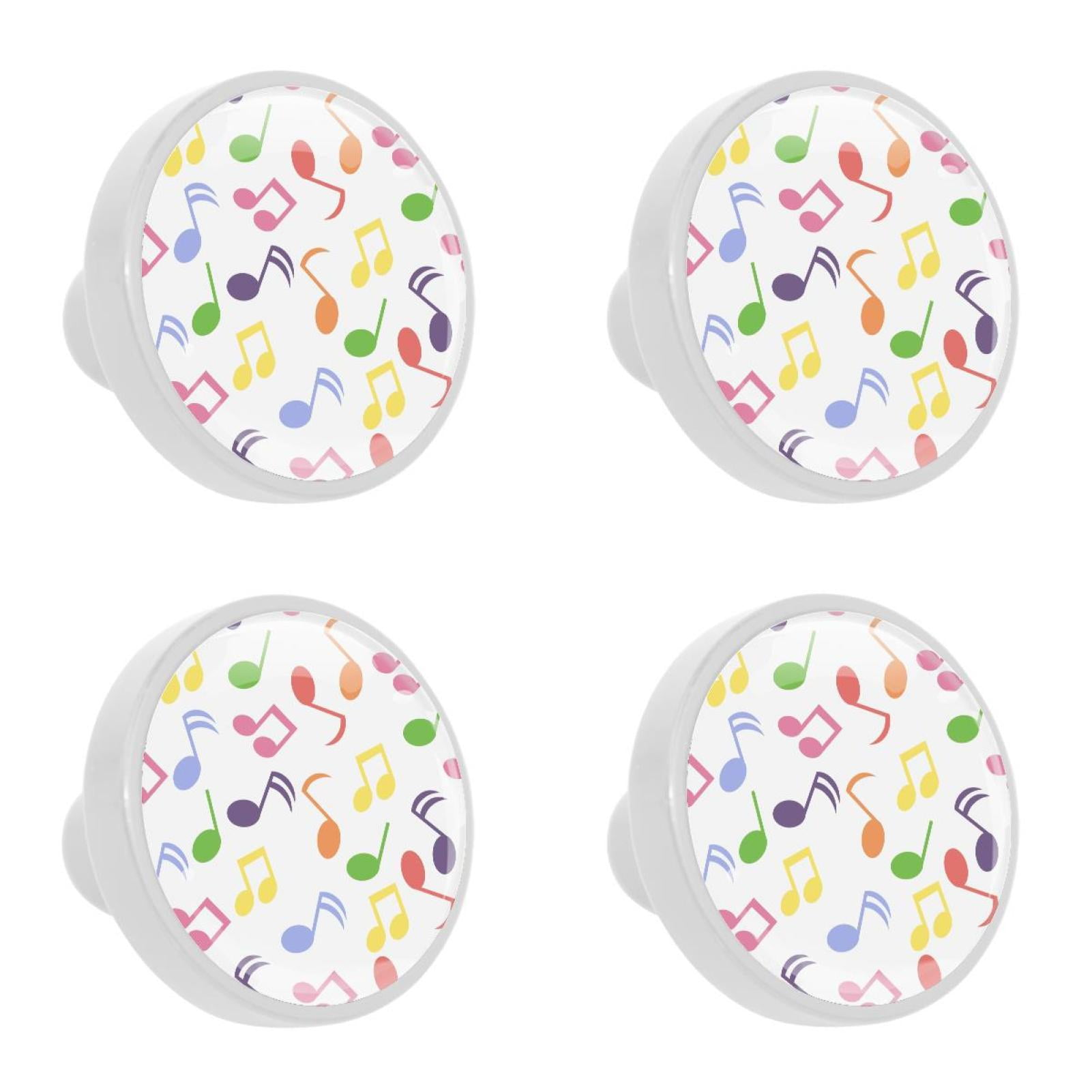 4 Pcs Musical Note Knobs for Kitchen Cabinet Cupboard Dresser Bookcase ...