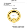 12G 10G 8G 6G 4G 2G 0G 00G Large Septum Rings Gauges Earrings Hoops ...
