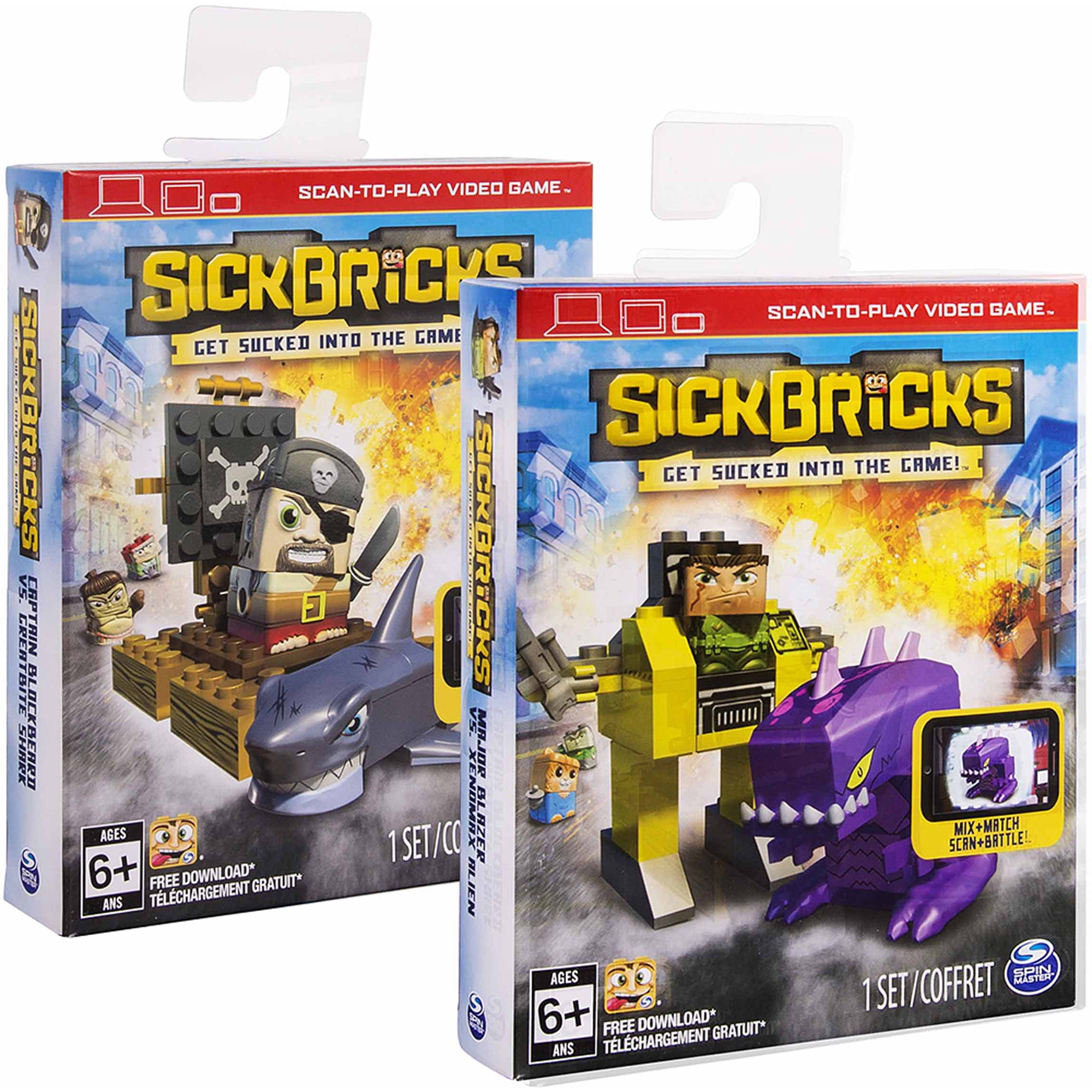 Sick Bricks Big Sick Character Pack, Heroes vs. Monsters - Walmart.com