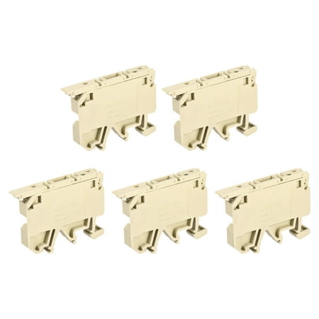 DIN Rail Mount Fuse Holder Terminal Blocks Yellow ASK1/EN LD 24V Pack ...
