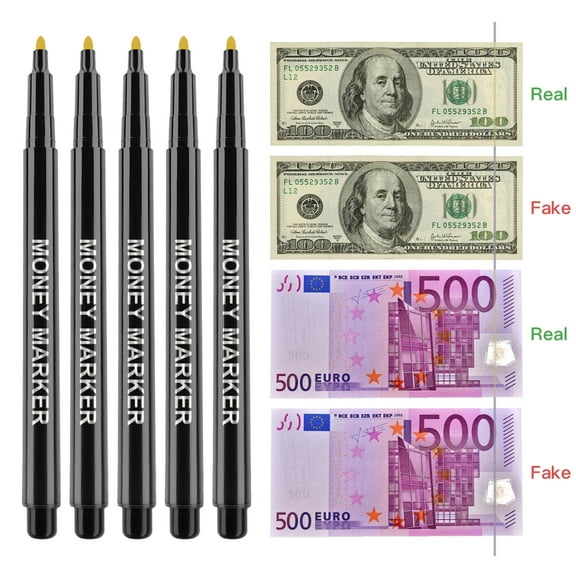 Dri-Mark Smart Money Counterfeit Detector Pen with Reusable UV LED ...