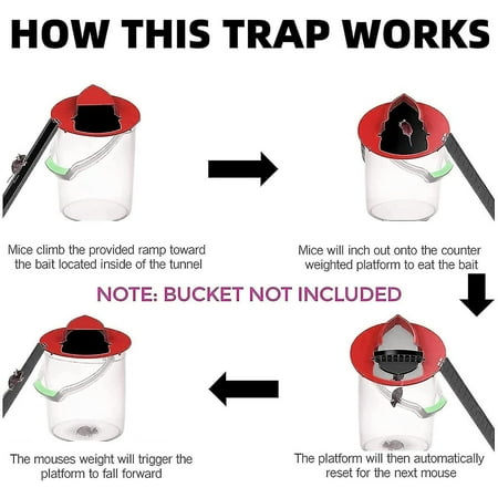 Mouse Trap Bucket - Flip And Slide Bucket Lid Mouse/rat Trap, Auto ...