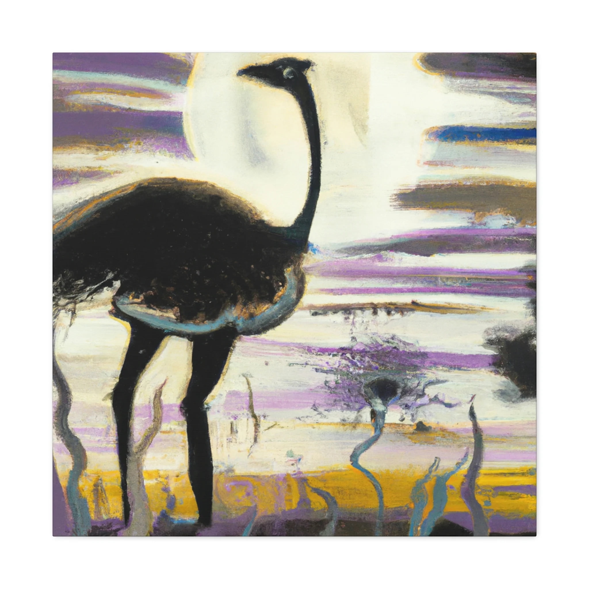 Ostrich Abstractionism - Canvas - Walmart.com