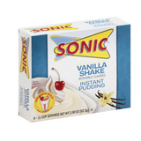 Sonic Instant Pudding, Vanilla Shake, 2.90 OZ (Pack - 3) - Walmart.com