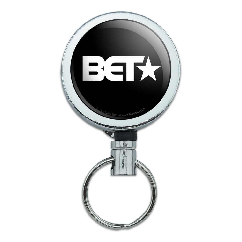BET Logo Heavy Duty Metal Retractable Reel ID Badge Key Card Tag Holder ...
