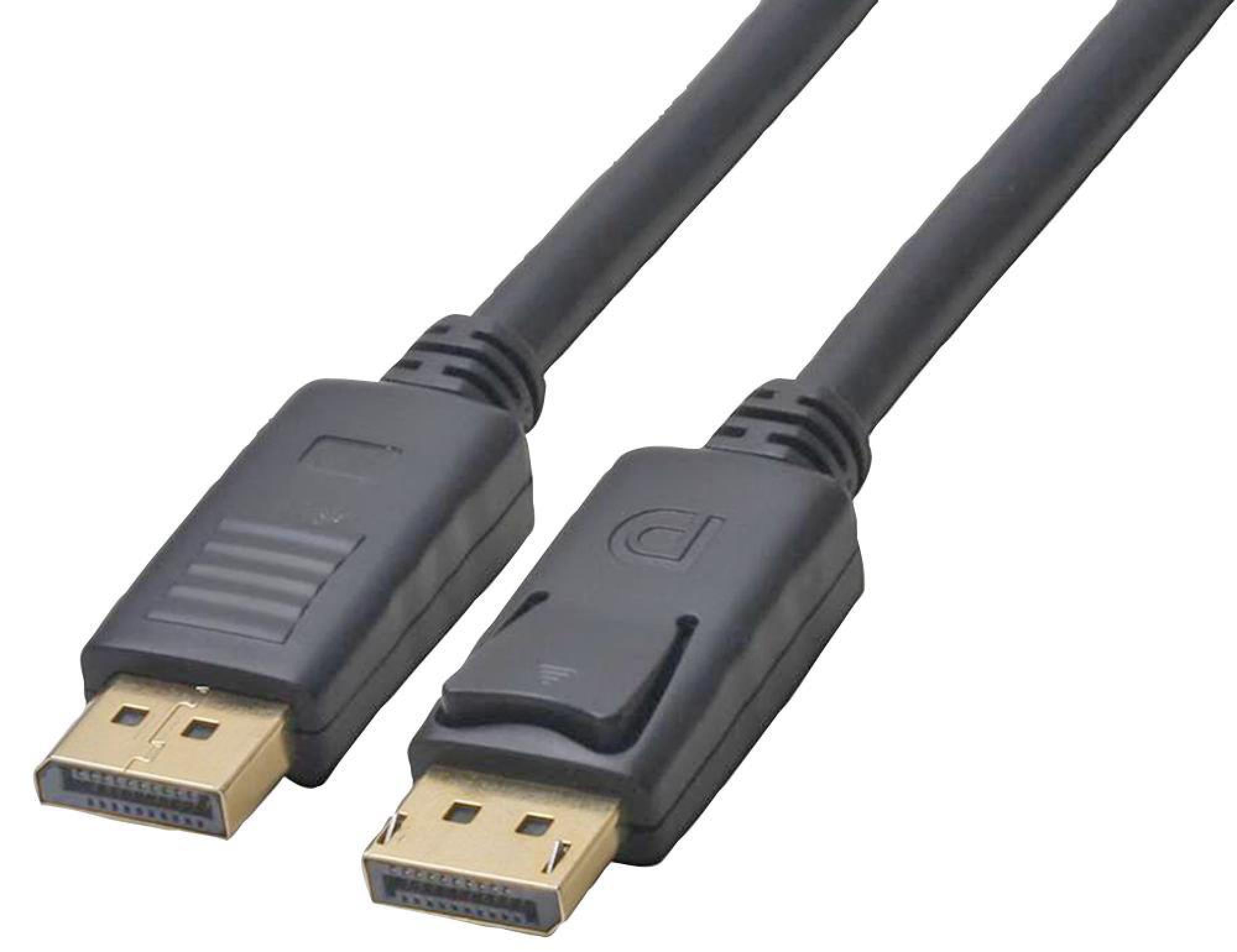 AV STAR - Locking DisplayPort Male to Male Lead, 4m Black - Walmart.com