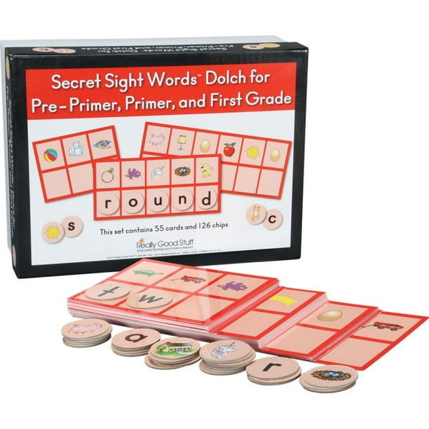 Really Good Stuff Secret Sight Words - Dolch For Pre-Primer, Primer ...