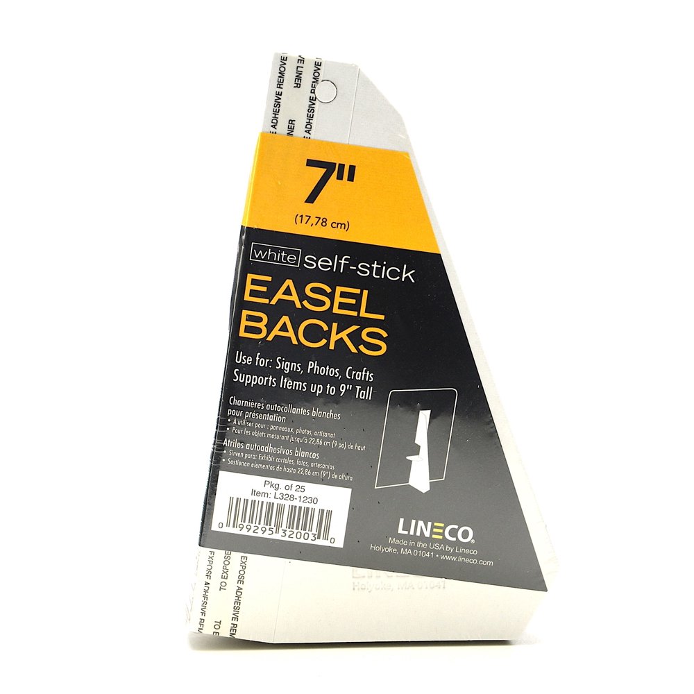 Self Stick Easel Backs white, 7 in., pack of 25 (pack of 2) - Walmart ...