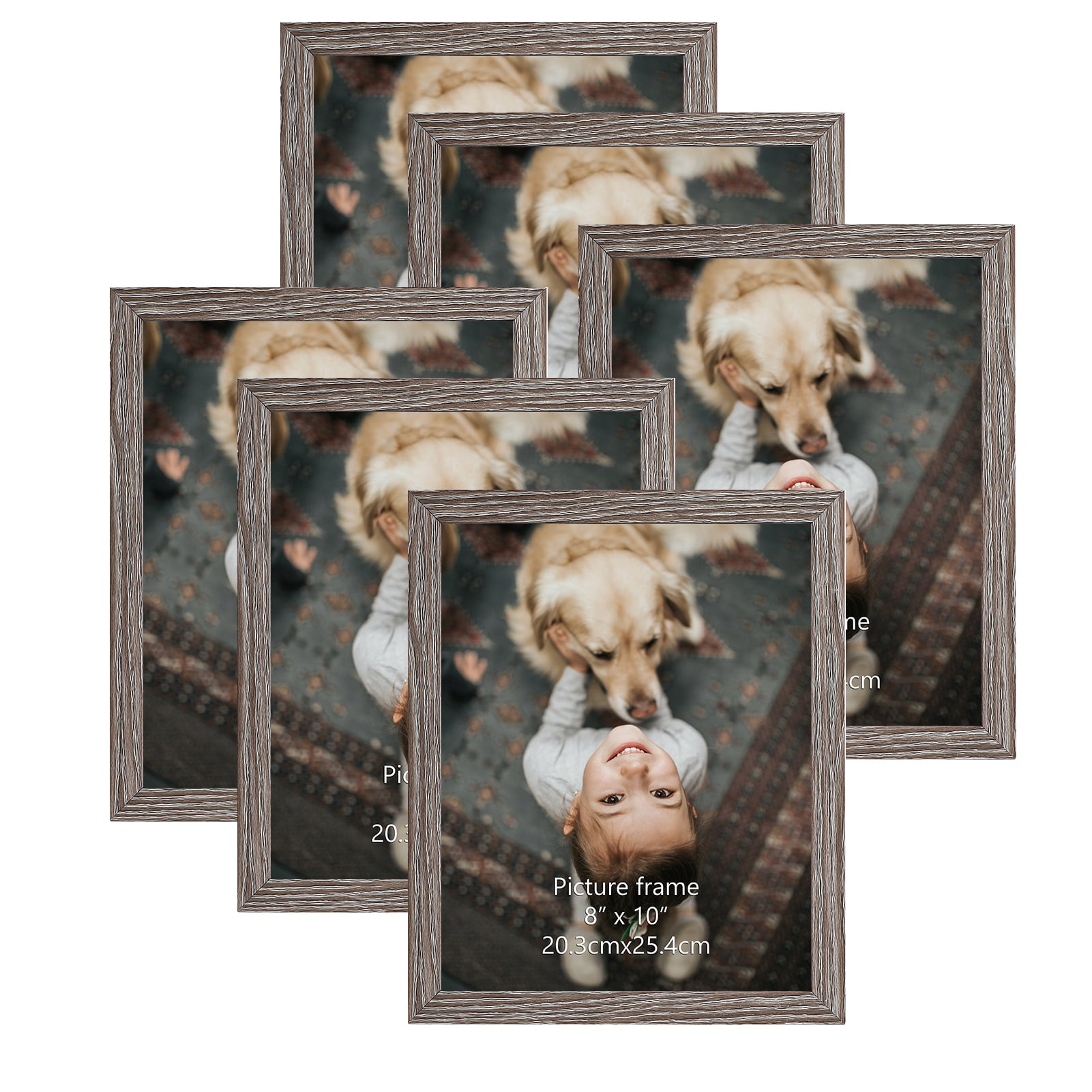 8x10 Picture Frames Set of 6, Vintage 8 by 10 Photo Frame for Wall ...