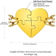 ChainsHouse Puzzle Friendship Necklace Stainless Steel BFF Necklace, 2 ...