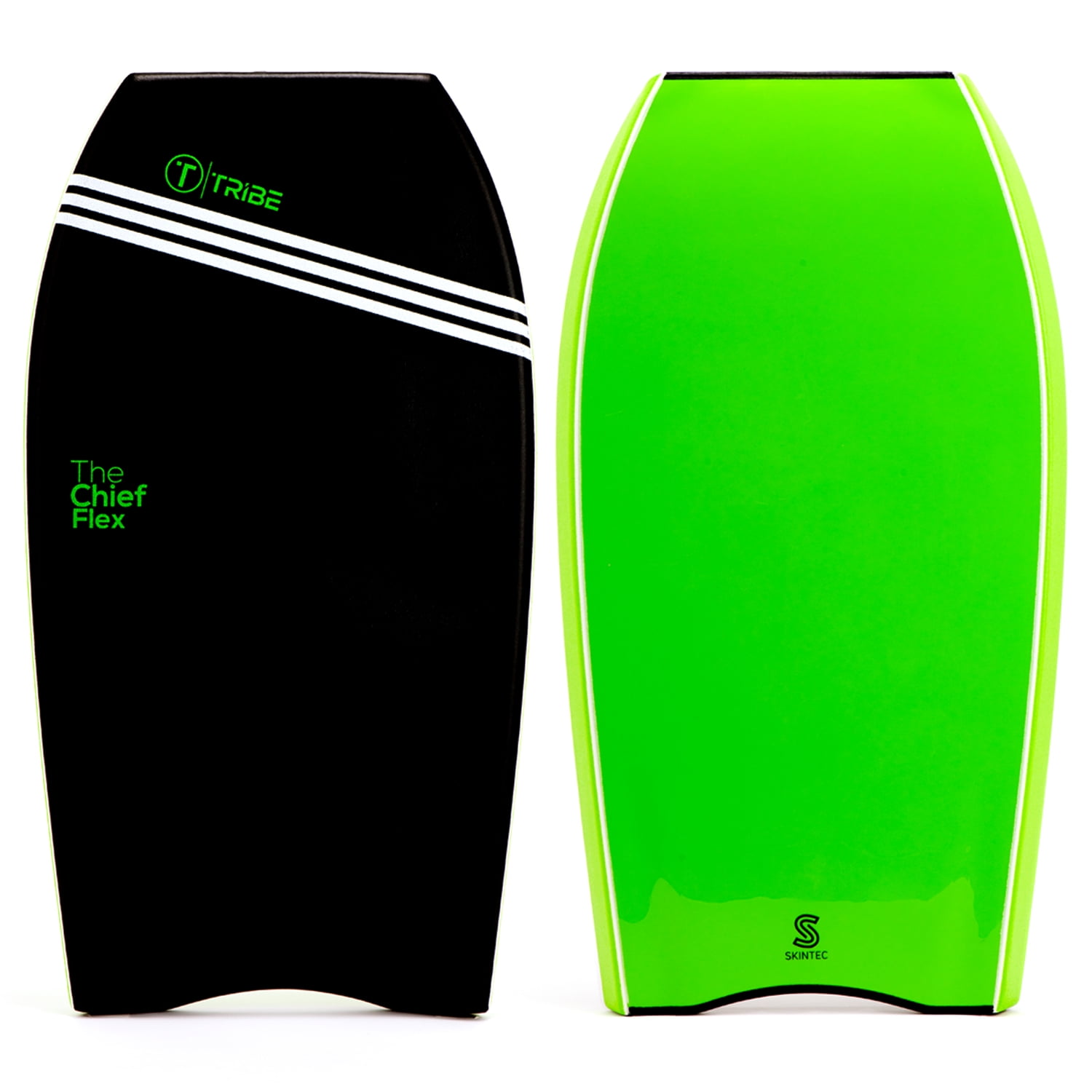 The Chief Flex 42" Bodyboard by Tribe Boards - Black / Apple Green ...