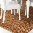 Superior Natural Diamond Collection Hand Woven Jute Rug - Brown ...