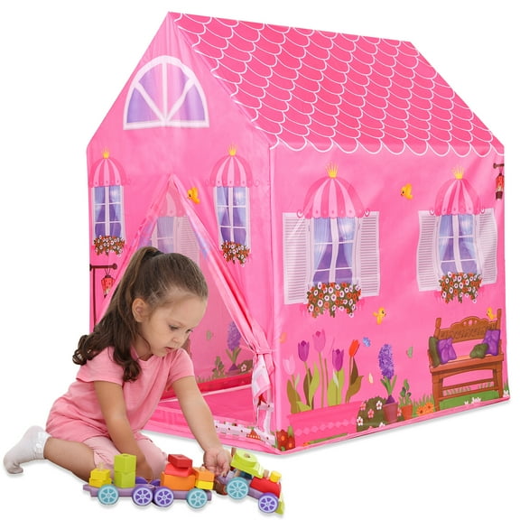 KEYAHAPPY Flower Kids Play Tent, Indoor Outdoor Castle Playhouse for ...