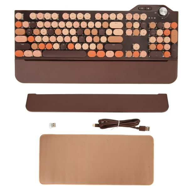 Retro Typewriter Keyboard,Mechanical Keyboard LED Backlit Mechanical ...