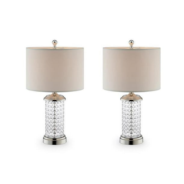 25.5" in CELESTE GLASS TABLE LAMP SET OF 2 - Walmart.com